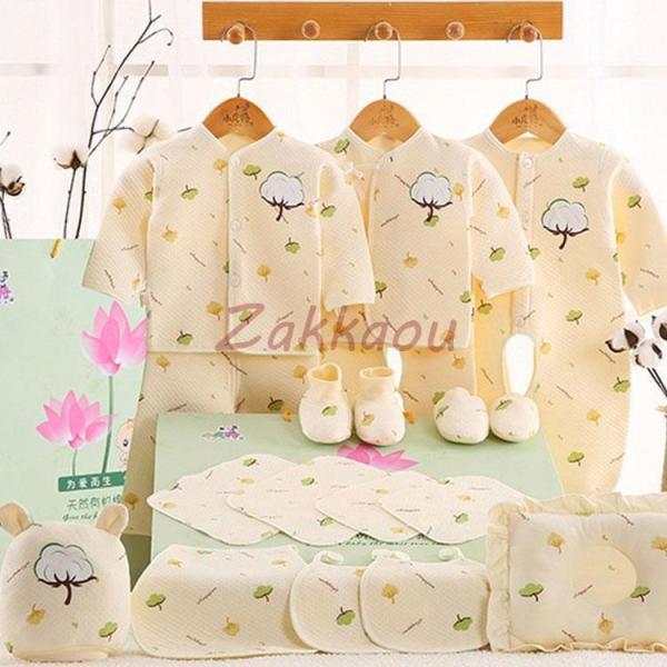 ■ 品名：ベビー洋服セット■ 素材：綿混紡■ カラー：全2色■ サイズ：59-73■ セット内容：18/21点セット■ 季節：オールシーズン人気検索キーワード：新生児肌着セット　敏感肌 オーガニック コットン ベビー服 ギフト ベビー用品 ...