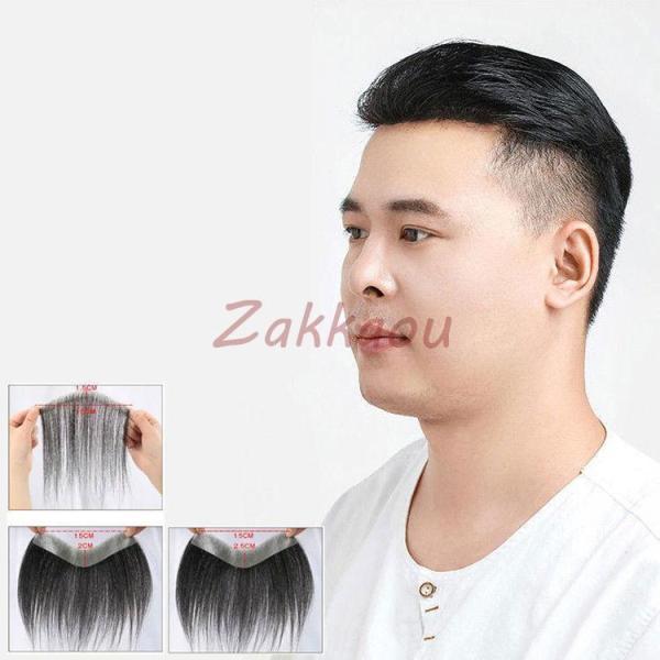 【品名】：メンズウィッグ（部分ウィッグ）【タイプ】：全3タイプ【素材】：人毛【サイズ】：写真参考【産地】：中国人気検索キーワード：男性用　メンズウィッグ ショート　ウィッグ 部分ウィッグ　つけ毛　グラデーション ウイッグ カール ウェーブ ...