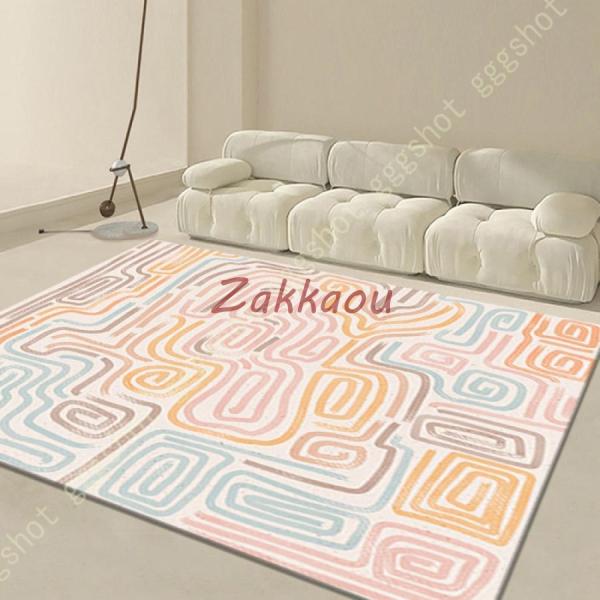 ●「キーワード」ラグ ラグマット カーペット 絨毯 じゅうたん 北欧 洗えるラグ 洗える 厚手 滑り止め付き 幾何学柄 幾何学模様 柄 ヨーロッパ風 約2畳 3畳 6畳 1.5畳 薄手 薄い 短毛 抽象的 長方形 リビング ダイニング 客間...