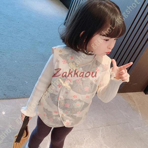 サイズ：90cm、100cm、110cm、120cm、130cm。カラー：ブルー、ピンク、ベージュ。柔らかな肌触りと風合いが良いので、キッズにもママにも好まれています。また着心地だけではなく、シーンを選ばない使いやすさも魅力的です。可愛らし...