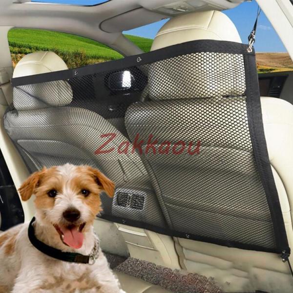 ●品名：車用ペットバリア●素材：メッシュ●カラー：全1色●サイズ：写真参考前を覗ける大型のメッシュ窓を搭載しているので愛犬も安心してドライブ また、エアコンの効きを妨げる事も軽減できます。ペットだけでなく、お子様が前に乗り出してしまう危険も...