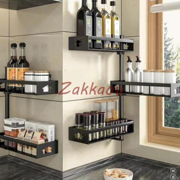 ■ 品名：キッチンラック■ 素材：201ステンレス■ 用途：調理グッズ収納■ タイプ：全6タイプ■ サイズ：写真参考■ 取り付け方：2way（貼り付け/ビス止め）人気検索ワード：キッチン 収納 調味料ラック 調味料 収納 (タワー) スパイ...