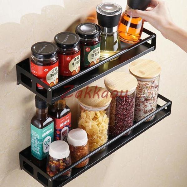 ■ 品名：キッチンラック■ 素材：201ステンレス■ 用途：調理グッズ収納■ カラー：全1色■ サイズ：写真参考■ 耐荷重：2kg-15kg■ 取り付け方：2way（貼り付け/ビス止め）人気検索ワード：キッチン 収納 調味料ラック 調味料 ...