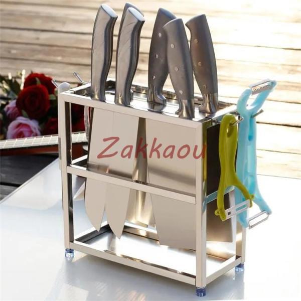 ■品名：包丁スタンド ■素材：ステンレス■カラー:A■サイズ：写真参考人気検索ワード：包丁スタンド おしゃれ ナイフスタンド 包丁立て キッチンナイフ ハサミスタンド キッチン 収納 調理小道具たて 包丁 スタンド ナイフ 収納 ケース シ...
