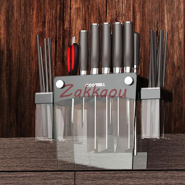 ■品名：包丁スタンド■素材：強化ガラス■タイプ：全6タイプ■サイズ：写真参考人気検索ワード：包丁スタンド おしゃれ ナイフスタンド 包丁立て キッチンナイフ ハサミスタンド キッチン 収納 調理小道具たて 包丁 スタンド ナイフ 収納 ケー...