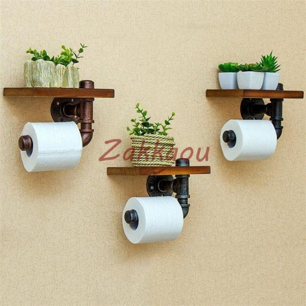 ■品名：トイレットペーパーホルダー■素材：鉄合金+天然木■カラー：全3色■サイズ：写真参考人気検索ワード：トイレットペーパーホルダー おしゃれ トイレ用品 トイレ インテリア 棚付き 北欧 シンプル 省スペース 木製 おしゃれ 棚付き 天板...