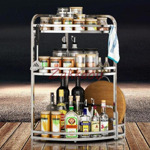 ■ 品名：キッチンラック■ 素材：201ステンレス■ 用途：調理グッズ収納■ タイプ：全10タイプ■ サイズ：写真参考■ 耐荷重：15kgまで人気検索ワード：キッチン 収納 調味料ラック 調味料 収納 (タワー) スパイスラック キッチンス...