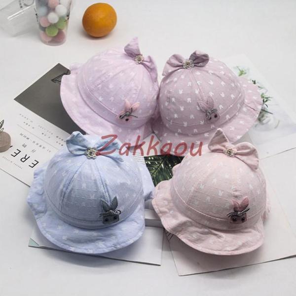 ■品名: ベビー帽子■素材:コットン ■カラー：全4色■サイズ：頭周り46-48cm■年齢:6-12ヶ月■季節：春、夏、秋