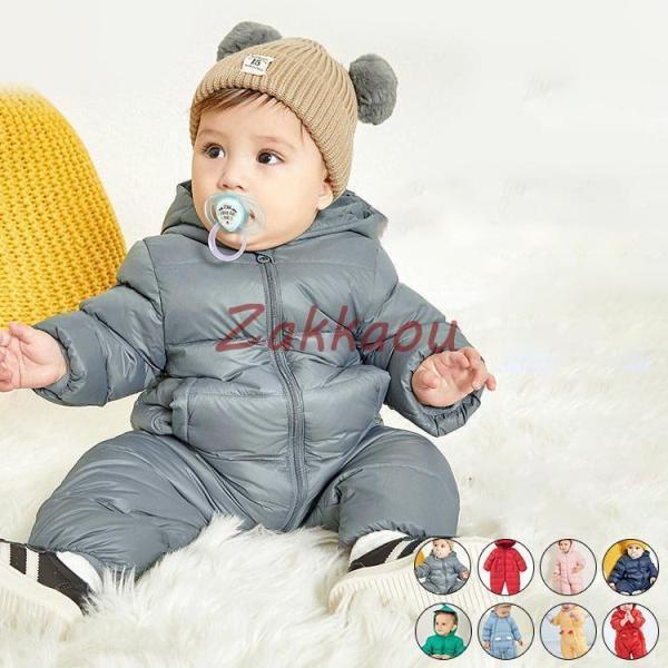 ■ 品名：ベビー用ダウンコート ■ 表地：ポリアミド■ 充填物：ダウン■ 裏地：ポリアミド■ カラー：全8色■ サイズ：73-90■ 産地：中国人気検索ワード：ベビー ロンパース 子どもダウンコート カバーオール ジャンプスーツ フード付き...