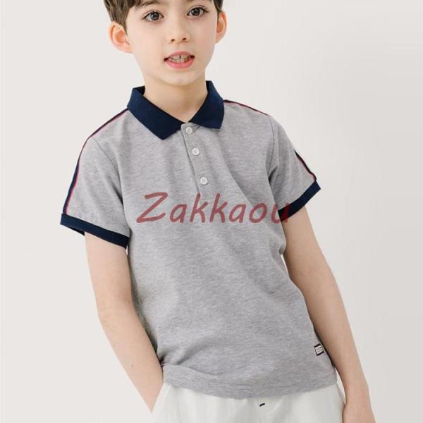 ■ 品名：キッズポロシャツ■ 素材：綿混紡■ カラー：A■ サイズ：110〜170人気検索ワード：キッズ　ポロシャツ　子供　poloシャツ　女の子　男の子　Tシャツ キッズ アメカジプリント 半袖 Tシャツ ドライ プリントTシャツ クルー...