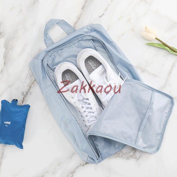 ■ 品名：シューズ収納袋■ 素材：ポリエステル■ カラー：全4色■ サイズ：写真参考人気検索ワード：シューズケース シューズバッグ シューズ収納袋　トラベル ポーチ 収納 靴入れ アウトドア 海水浴 プール 旅行 スポーツ 持ち運び 便利　...