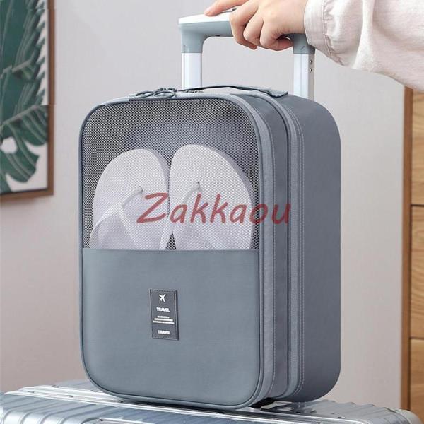 ■ 品名：シューズ収納袋■ 素材：オックスフォード■ カラー：全3色■ サイズ：写真参考人気検索ワード：シューズケース シューズバッグ シューズ収納袋　トラベル ポーチ 収納 靴入れ アウトドア 海水浴 プール 旅行 スポーツ 持ち運び 便...