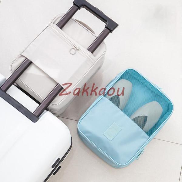 ■ 品名：シューズ収納袋■ 素材：ナイロン■ カラー：全5色■ サイズ：写真参考人気検索ワード：シューズケース シューズバッグ シューズ収納袋　トラベル ポーチ 収納 靴入れ アウトドア 海水浴 プール 旅行 スポーツ 持ち運び 便利　靴収...