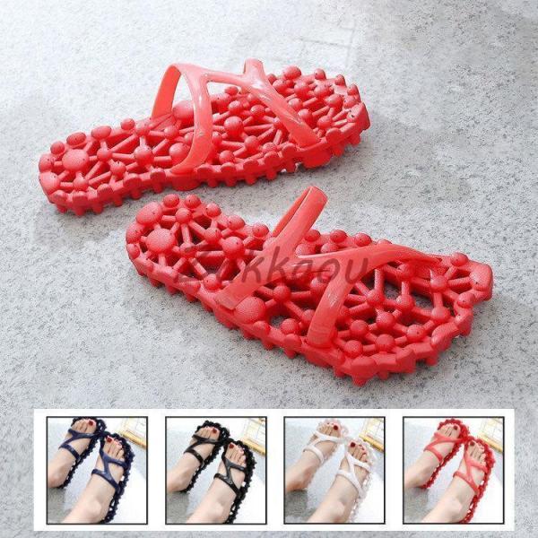 ■ 品名：健康サンダル■ 素材：PVC■ スタイル：自宅用/お風呂■ カラー：全4色■ サイズ：36-45■ 季節：春/夏/秋 人気検索ワード：健康サンダル 健康スリッパ ツボ押し つぼ押し こり コリ ギフト 敬老の日 贈り物 グッズ ボ...