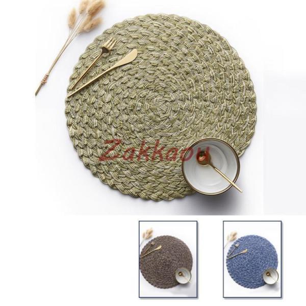 【品名】：ランチョンマット【素材】: PVC【カラー】：全3色【サイズ】：直径35CM【生産地】：中国人気検索ワード：ランチョンマットおしゃれ 北欧 水洗い可 汚れ 傷防止 敷物 テーブルクロス インテリア アジアン雑貨 家具 バリ インテ...