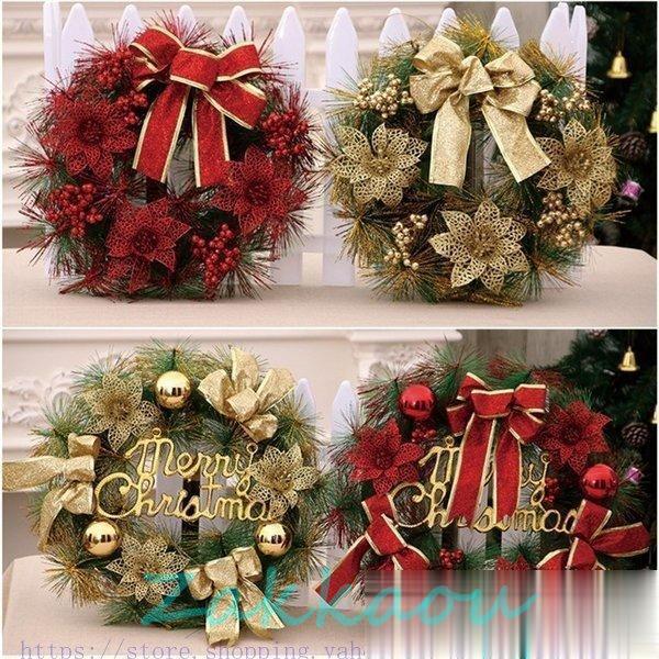 クリスマスリース クリスマス飾り 可愛い 冬 壁掛け クリスマス オーナメント クリスマスツリー装飾 部屋 玄関 飾り 華やか デコレーション オーナメント クリスマス用品【サイズ】:直径約30cm、40cm30cmと40cmデザインが違い...