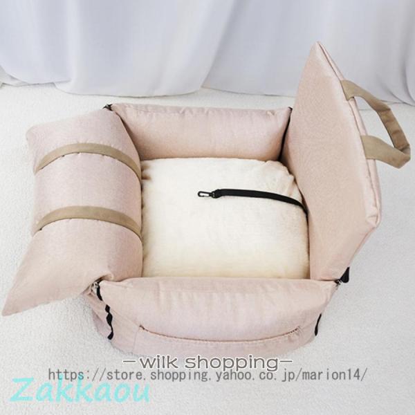 2WAY ドライブ キャリー ふかふかベッド何役もこなす大変便利なドライブキャリーベッドの登場です！ワンちゃんがふかふかなベッドで寛いだままキャリーバッグとして持ち運び移動できます。■犬、猫にもピッタリです。■サイズ：65*55*45cm（...