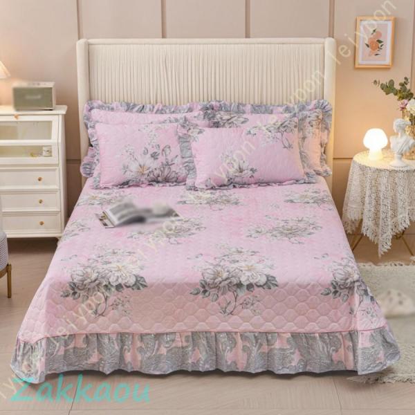 ＜商品情報＞【素材】コットン【サイズ】●48*74cm*2（枕カバー2枚）250*250cm*1、270*250cm*1（ベッドカバー1枚）●1.5mSet＝布団カバー：200*230　ベッドカバー：250*250　枕カバー：48*74*2...