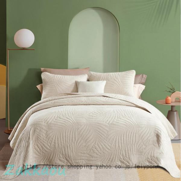 ＜商品情報＞【素材】コットン80%、ポリエステル20%【サイズ】●枕カバー：50*70cm●230*250cmSet、250*270cmSet（ベッドスプレッド1枚＋枕カバー2枚）※サイズは1-3cm誤差があります、予めご了承してください。...