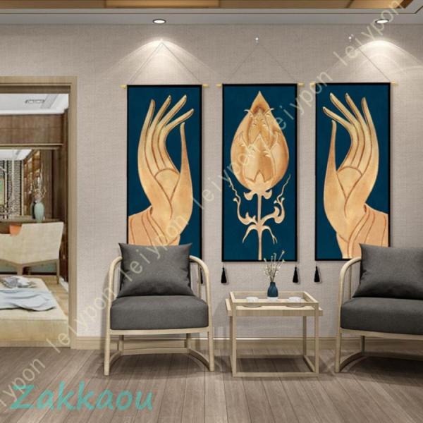 【商品仕様】素材：綿麻混紡サイズ：45*120cm、45*65cmセット内容：タペストリー*1、無痕フック*2、縄*1、タッセル*2簡単に組み立てられます。）高品質な印刷技術、鮮やかで自然な写真、防水技術を採用し、色が明るいです。耐久性も強...