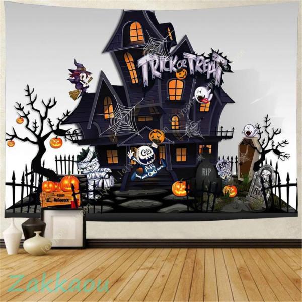 部屋飾り飾って創造的なハロウィーンの背景バナーです。部屋の壁など広い面や空間でも一枚掛けるだけ、ハロウィン雰囲気がもっと強く感じされます。 【ハロウィン タペストリー】ハロウィンタペストリーは、流行りのハロウィンオレンジ色をメインに作られ、...