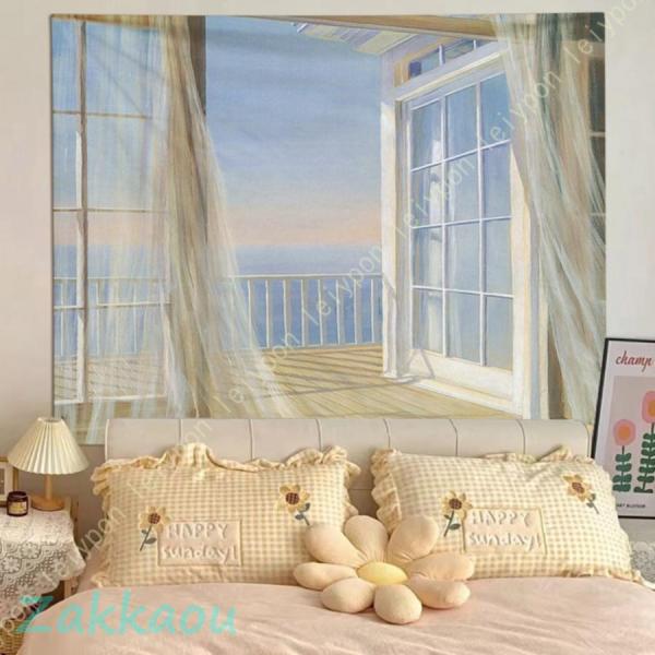 ■フックとタペストリーがセットになっているので、すぐに設置することができます。 ★【壁に飾るだけ】：お部屋の雰囲気がガラっと変わる！タペストリーは、お部屋を一切傷つけずに、汚さずに、しかも、簡単にリフォーム、アレンジできるアイテムです！★【...