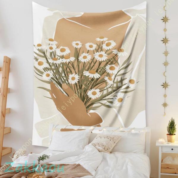 製品詳細：素材: 軽量ポリエステル。カラー：画像を参照してください【商品説明】●【デザインが独特です】終業後の疲れた気持ち、寝室に入ると、一気にリラックスできるようだった、デザインは独特で、あなたの部屋は美学的な雰囲気に満ちています。タペス...