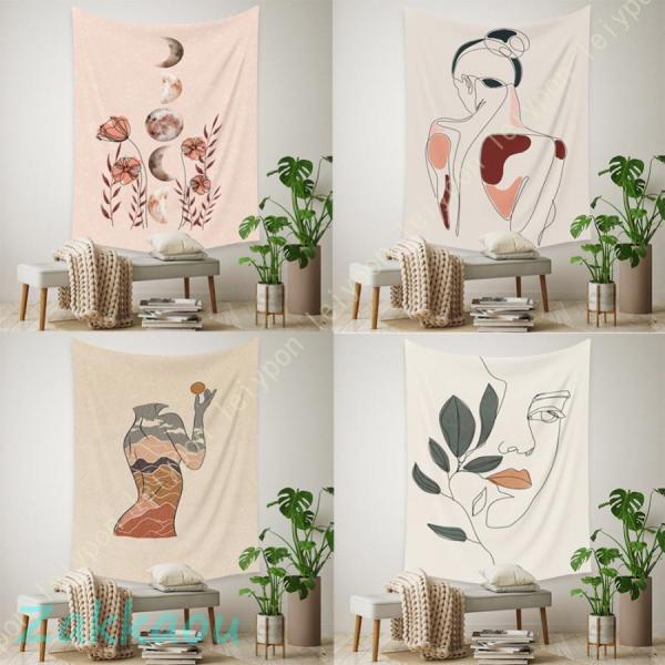 製品詳細：素材: 軽量ポリエステル。カラー：画像を参照してください【商品説明】●【デザインが独特です】終業後の疲れた気持ち、寝室に入ると、一気にリラックスできるようだった、デザインは独特で、あなたの部屋は美学的な雰囲気に満ちています。タペス...