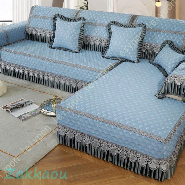 ※一枚ずつ販売※◎商品仕様：【素材】シェニール【カラー】グレー、ブルー、ベージュ、グレー【サイズ】クッション： B45*45 クッションカバー： A45*45 ソファカバー（cm）：80*90 70*70 90*70 80*80 80*16...