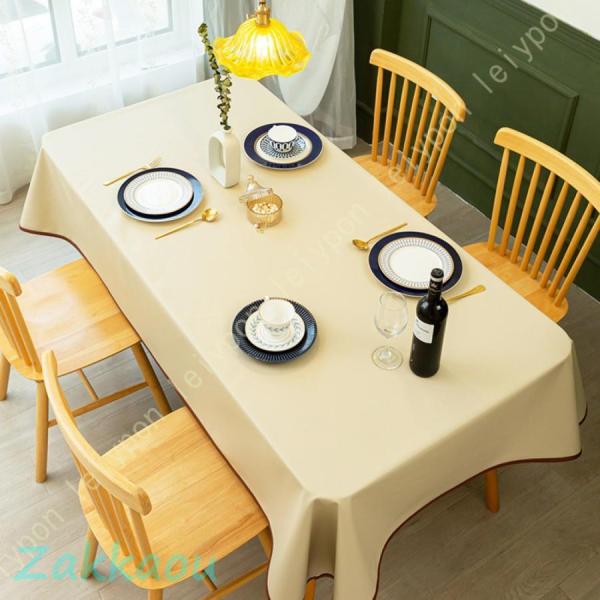 テーブルクロス ビニール 撥水 おしゃれ PVC製 テーブルカバー 防水 防油 汚れ防止 耐久 耐熱 ずれにくい 長さ調節可 厚手 ◇おしゃれこのテーブルクロスはテーブルの汚れや傷防止だけではなく、敷くだけで食卓を簡単にイメージチェンジでき...