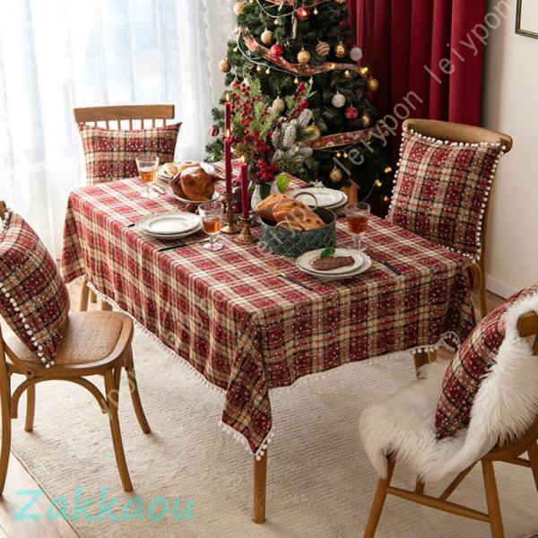クリスマスのテーマはにぎやかで快楽です、その雰囲気を十分に作るため、赤いイメージな小物は不可欠です、家族たちと一緒に楽しいクリスマスを過ごせましょう。1、洗練されたクラフト赤と緑のテーブルクロスは、ポリエステル製で、柔らかく耐久性が高く、い...