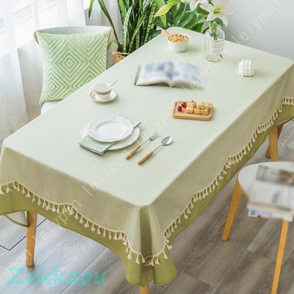 ◎仕様：素材：綿麻長方形テーブルに適したサイズ:140*140cm 100*160cm 130*180cm 140*200cm 140*220cm ◎垂れるサイズのお勧め：食卓：四辺の縁は25-30cm垂れ下がっている。文卓：四辺の縁は15...