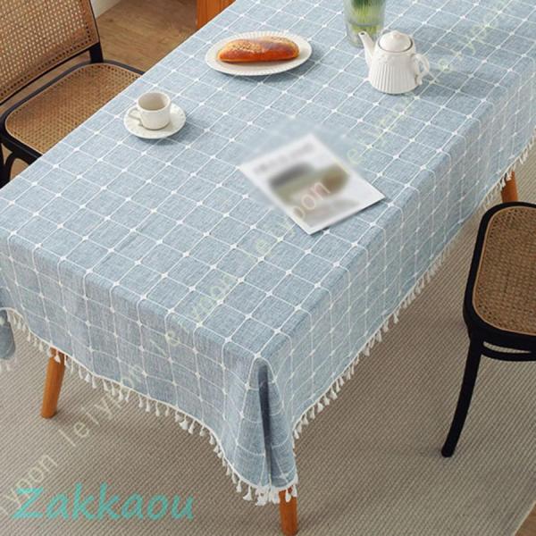 ◎仕様：素材：綿麻長方形テーブルに適したサイズ:140*140cm 100*160cm 140*180cm 140*200cm 140*220cm 140*260cm ◎垂れるサイズのお勧め：食卓：四辺の縁は25-30cm垂れ下がっている。...