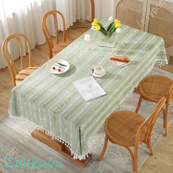 ◎仕様：素材：綿麻長方形テーブルに適したサイズ:60*60 90*90 140*140 100*160 140*180 140*200 140*220 140*260 ◎垂れるサイズのお勧め：食卓：四辺の縁は25-30cm垂れ下がっている。...