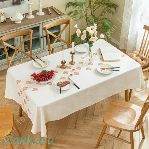 ◎仕様：素材：綿麻長方形テーブルに適したサイズ:135*135cm 135*160cm 135*180cm 135*200cm 135*220cm 135*240cm 135*260cm 135*300cm◎垂れるサイズのお勧め：食卓：四辺...