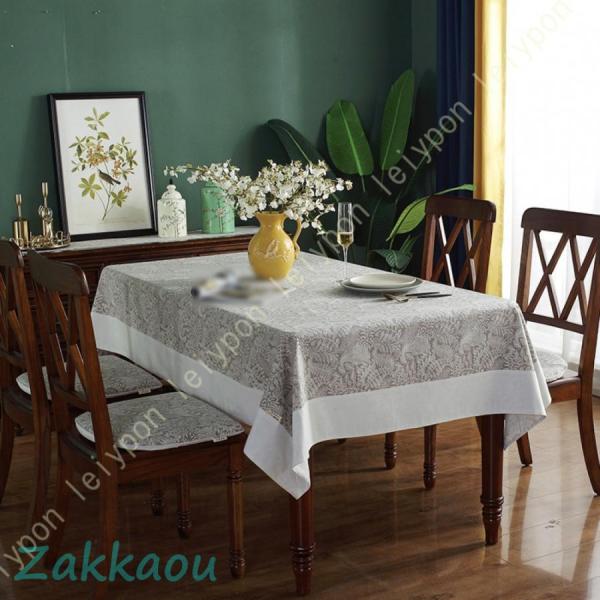 ◎仕様：素材：綿麻長方形テーブルに適したサイズ:100*160cm 140*140cm 140*180cm 140*220cm ◎垂れるサイズのお勧め：食卓：四辺の縁は25-30cm垂れ下がっている。文卓：四辺の縁は15-25cm垂れ下がっ...