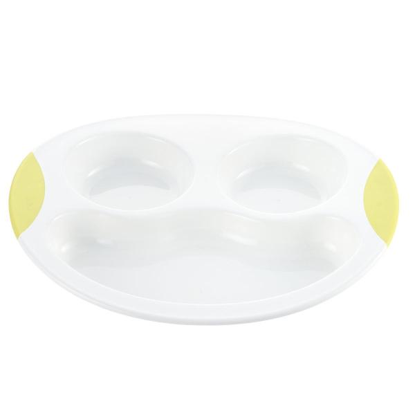 食べやすい工夫がいっぱいのランチプレート♪取っ手と脚部は滑りにくい素材です。●手洗いしやすい裏面形状。●はじめての離乳食カップ(別売)をのせるトレーとしても使えます。●12カ月頃から。リッチェル製品　ラインナップベビー食器　ラインナップベビ...