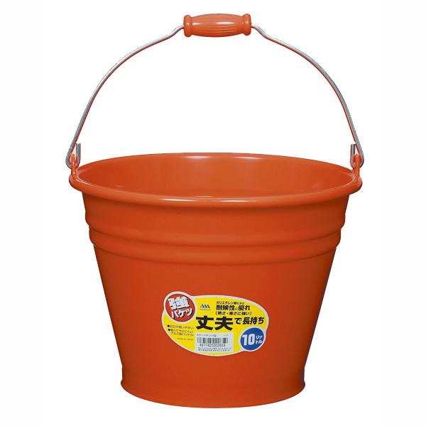 ○ポリエチレン製だから耐候性に優れ、丈夫で長持ち！     ○広口で使いやすい。     ○軽くてサビにくいアルミ製ハンドル。　 メーカー：ヒマラヤ化学　　サイズ：商品サイズ（約）：Φ312×H234mm     容量：10L 　※注意事項：