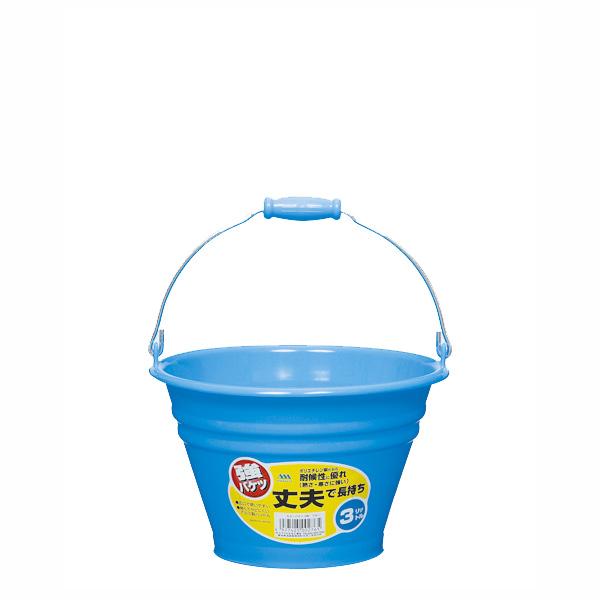 ○ポリエチレン製だから耐候性に優れ、丈夫で長持ち！     ○広口で使いやすい。     ○軽くてサビにくいアルミ製ハンドル。　 メーカー：ヒマラヤ化学　　サイズ：商品サイズ（約）：Φ230×H144mm     容量：3L 　※注意事項：