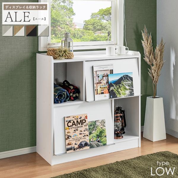 見せる収納と隠す収納を両立できるディスプレイラック。扉の前に雑誌などをディスプレイしたまま収納できるフラップ扉で、おしゃれに見せながら生活感を隠せます。リビング、寝室、書斎など、どんなお部屋にも馴染みやすく、本棚、飾り棚、間仕切りなど様々な...