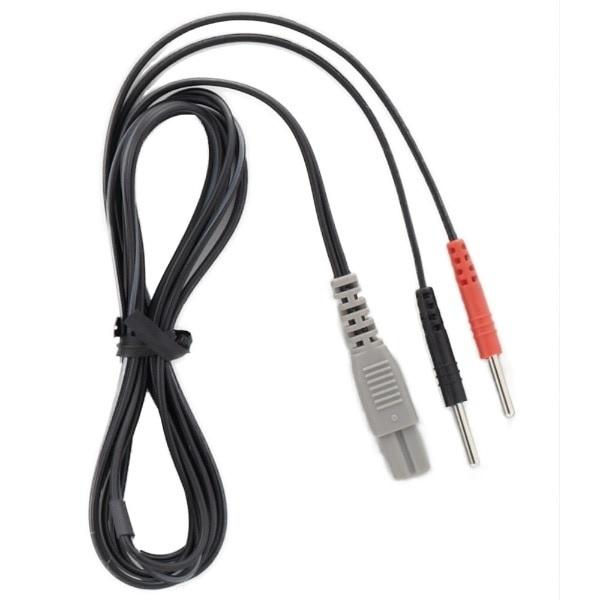 伊藤超短波　純正品　電極コード適応機種：ツインビート 2 / ツインビート Pro / ツインビート 3 ターボ / ツインビート R / スタイリフト / ビューモミニ／メディボックス／AT-mini Personal II　用　1.15m・灰