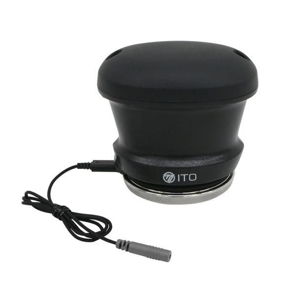 伊藤超短波のヒーリングカレント導子ATmini CHARGE、AT-mini PersonalシリーズまたはツインビートR(ケアコースのみ)と接続することで、アイシングとマイクロカレントを同時に行うことができます。