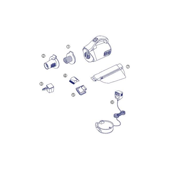 ツインバード工業　HC-EB19、HC-EB29用　クリーナー アフターパーツ　HC-CH51EB 専用充電台(ACアダプター付)　図６