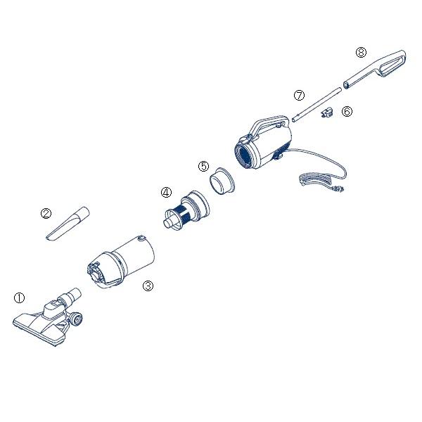 ツインバード工業　TC-EA17、REY-004、REY-005、TC-5119、TC-5147、TC-E139用　サイクロンスティック型クリーナー　アフターパーツ　TC-AF116 フィルター　図５　