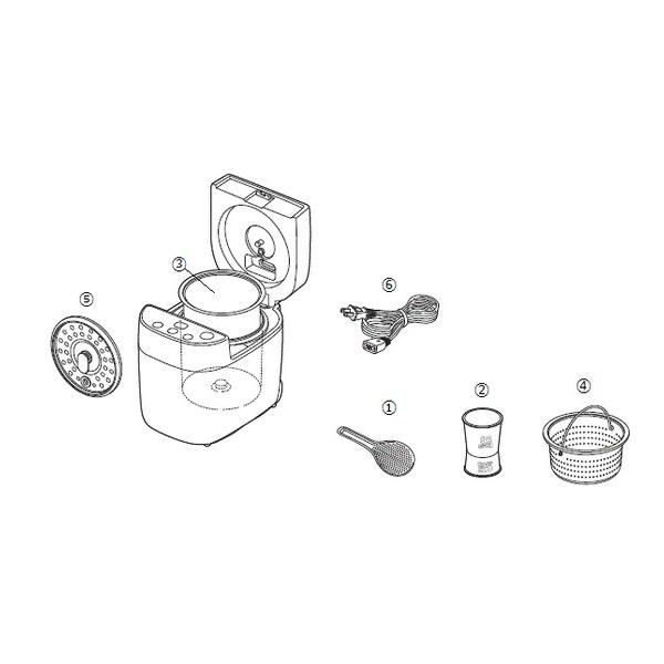 ツインバード工業　RM-4547W マイコン炊飯ジャー 　アフターパーツ　しゃもじ　図１