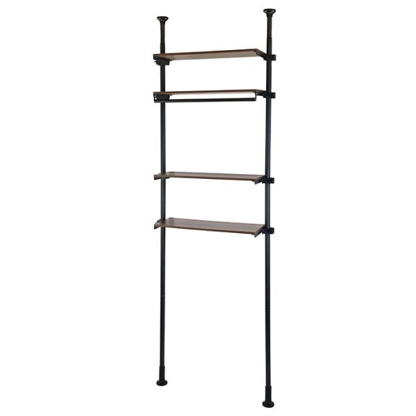 極太パイプ32mmΦを使用した突っ張り式ランドリーラック。狭く、穴があけられない場所でも洗濯機を動かすことなく簡単に設置できます。従来品は突っ張りパーツが天井側に付いていましたが、当製品は作業がしやすいよう床側で突っ張れるように改良しました...