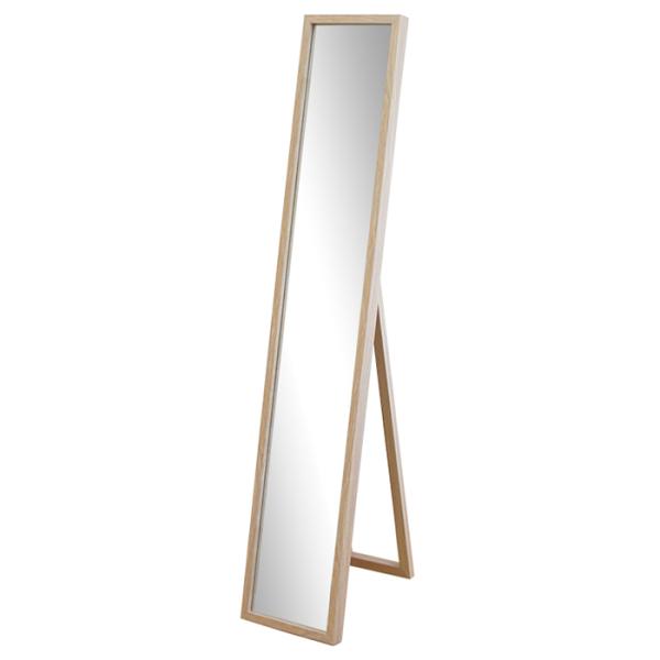 木目調のナチュラルフレームで、どんなお部屋にもなじむスタンドミラー。正面からの美観性を追求し、すっきりとしたデザインに仕上げました。▼ サイズ(約)幅23×奥行38×高さ123cm▼ 重量(約)4.3kg▼ 素材・材質[枠]プリント化粧繊維...