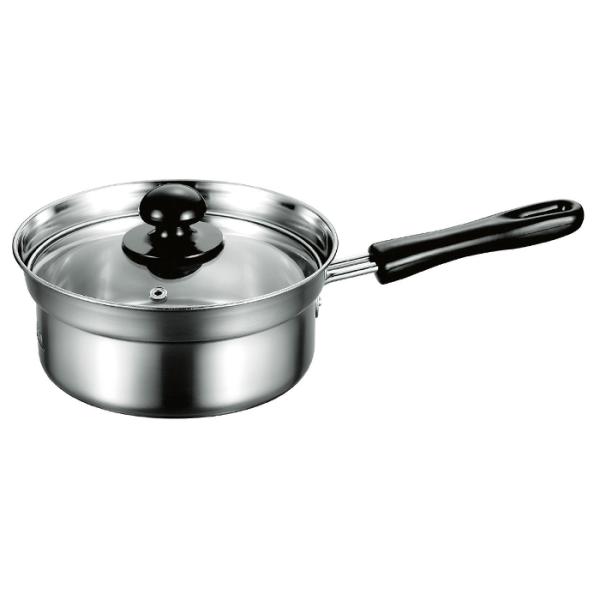 DESIGN FOR YOUR LIFE STYLE｜Clair毎日使うものだからお手入れ簡単・使いやすいキッチンウェアを。一人前のラーメンに最適な500ml目安線付きの片手鍋。鍋の中身が見えるガラス蓋付き。内面ミラー仕上げでお手入れ簡単。...