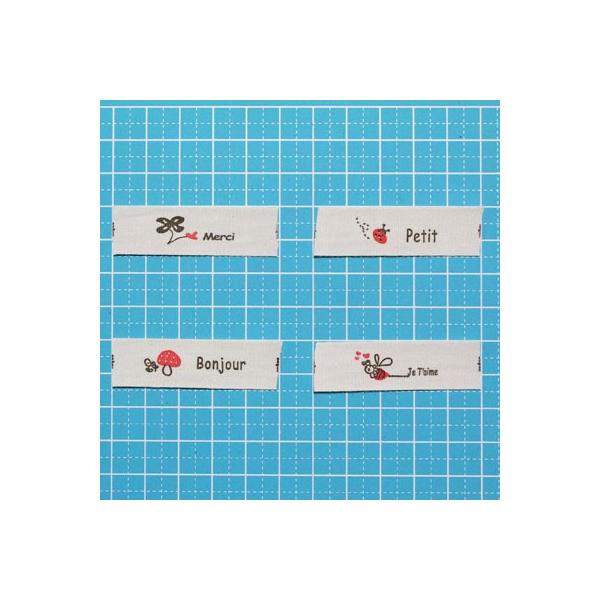 関連ワード： 手芸用パーツ ワンポイント 布タグ 手芸 手芸用品 手芸材料 パーツ ハンドメイド 材料 素材 テープ 雑貨 タグテープ 花 てんとう虫 きのこ ハチ