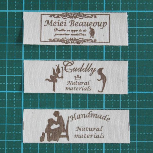 関連ワード：手芸用パーツ ワンポイント 布タグ タグテープ 手芸材料 パーツ 副資材 ハンドメイド handmade 英字 英語 英文字 ナチュラル ワンポイント 布タグ